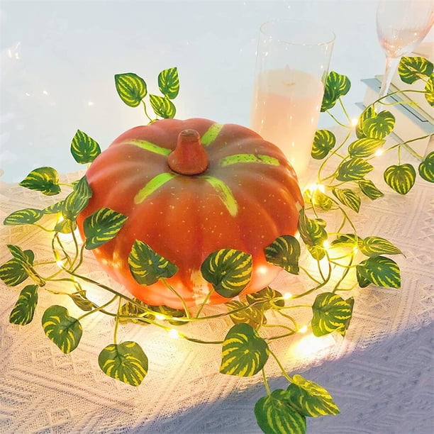 ZOELNIC 2M 20 LED Watermelon Leaf String Light DIY Artificial Ivy Vine ...