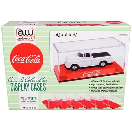 Autoworld AWDC022 6 Collectible Acrylic Display Show Cases with Red ...