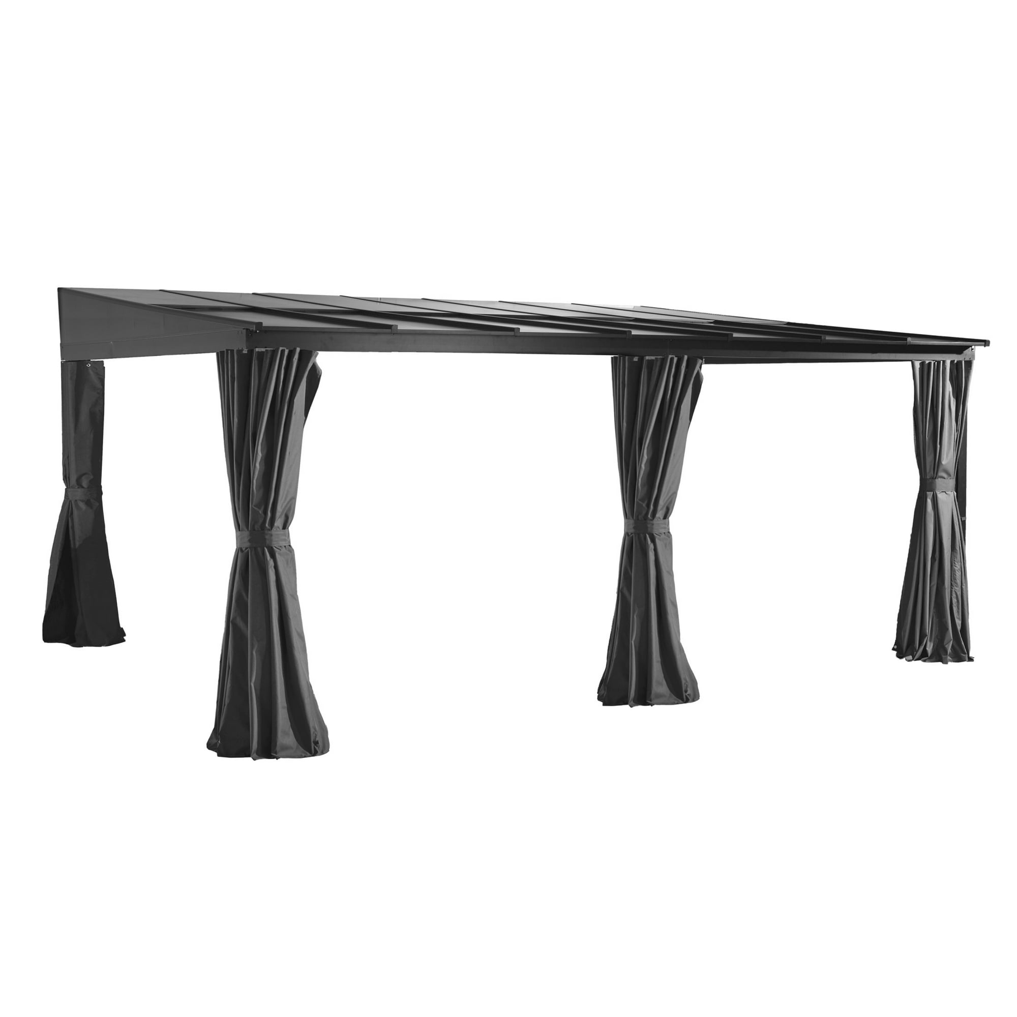 Click here for Sojag Pompano 12 X 16 X 8 Ft Charcoal Wall Gazebo... prices