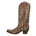 Corral Boots Womens Glitter Tooled Inlay Snip Toe Cowboy Tall Dress ...