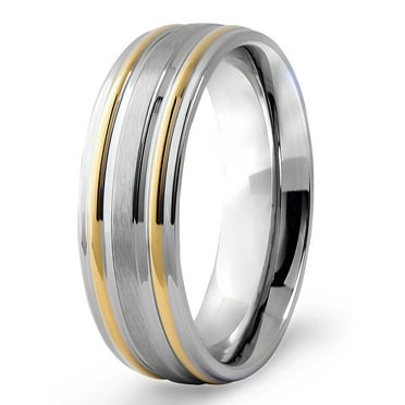 Coastal Jewelry Gold Plated Stainless Steel Twisted Rope Ring (7mm ...