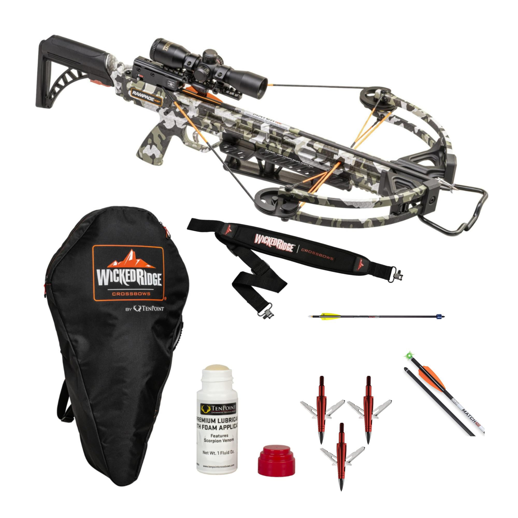 TenPoint Wicked Ridge Rampage XS Crossbow with Soft Case, and ...