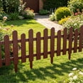 High and Low Style Garden Fence White, 19.6x15.7 in Plastic Flower Bed ...