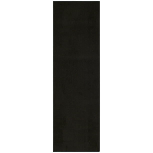 Mainstays Titan Solid Indoor Runner Rug, Black, 1'10.5" x 6' - Walmart.com