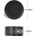 4-Inch Mini Springform Pan Set - 4 Piece Small Nonstick Cheesecake Pan ...