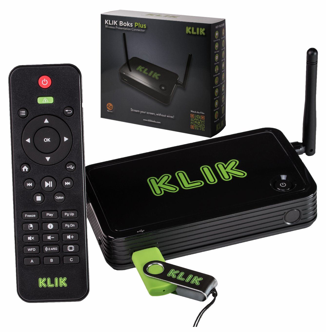 KLIK Boks PLUS Wireless Presentation System for Screen Mirroring w ...