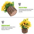 1Pack Durable and Stable Natural Wood Flower Pot Ideal for Friends Who ...
