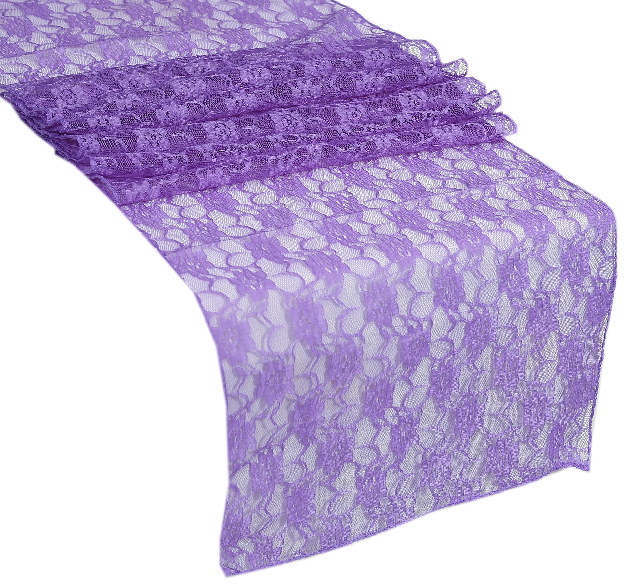 MDS Pack of 10 Wedding 12 x 108 inch Lace Table Runner for Wedding ...