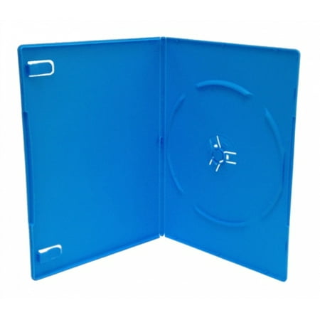 CheckOutStore 50 SLIM Solid Blue Color Single DVD Cases 7MM - Walmart.com