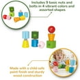 Hape Toddlers Original 8 Piece Twist and Turnables Wooden Toy Building ...