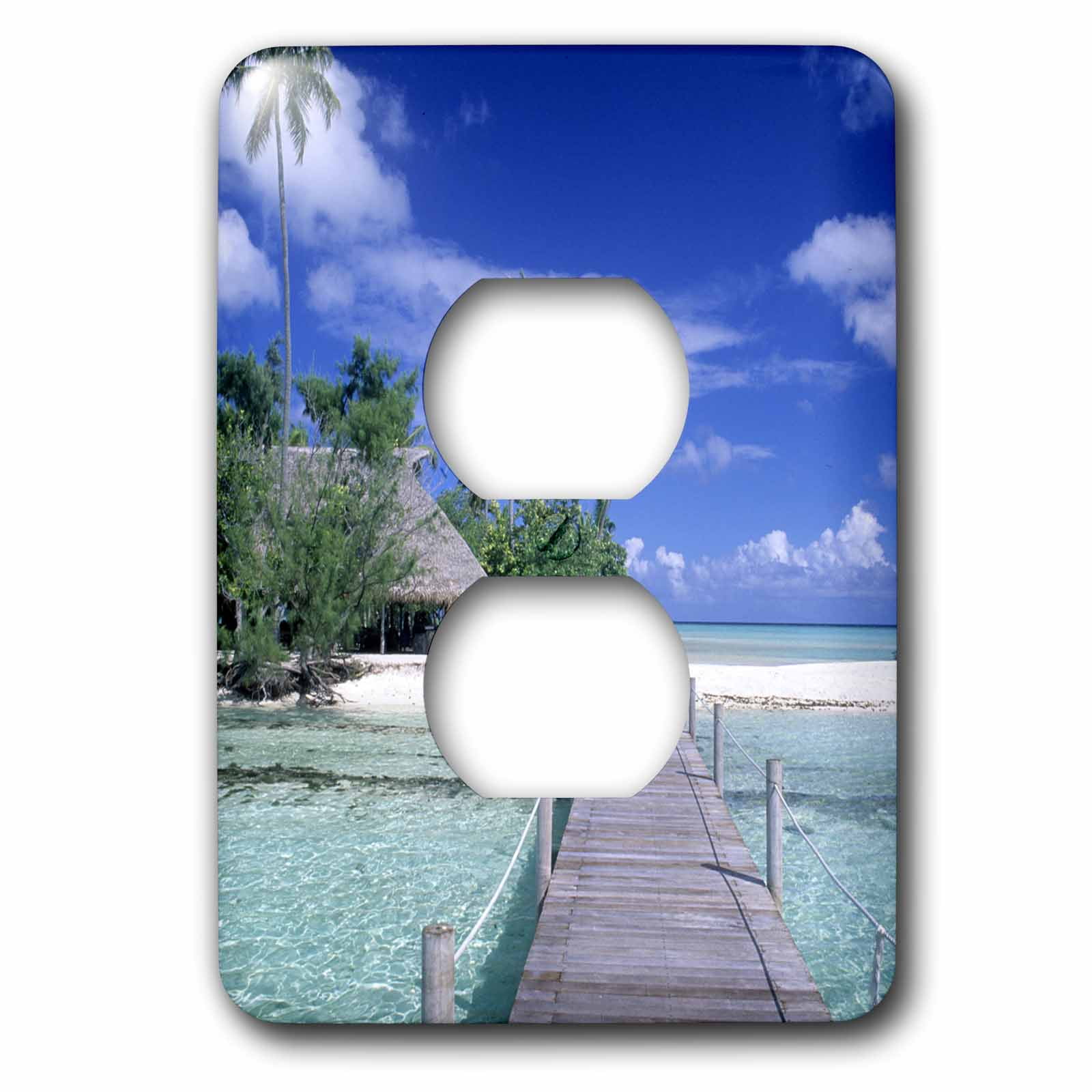 Dock walkway, Tahiti, Bora Bora, French Polynesia - OC13 BBA0070 - Bill ...