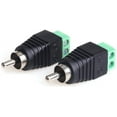 Rca Plug Adapter Terminal Block, Rca To Av Block Screw Connection ...