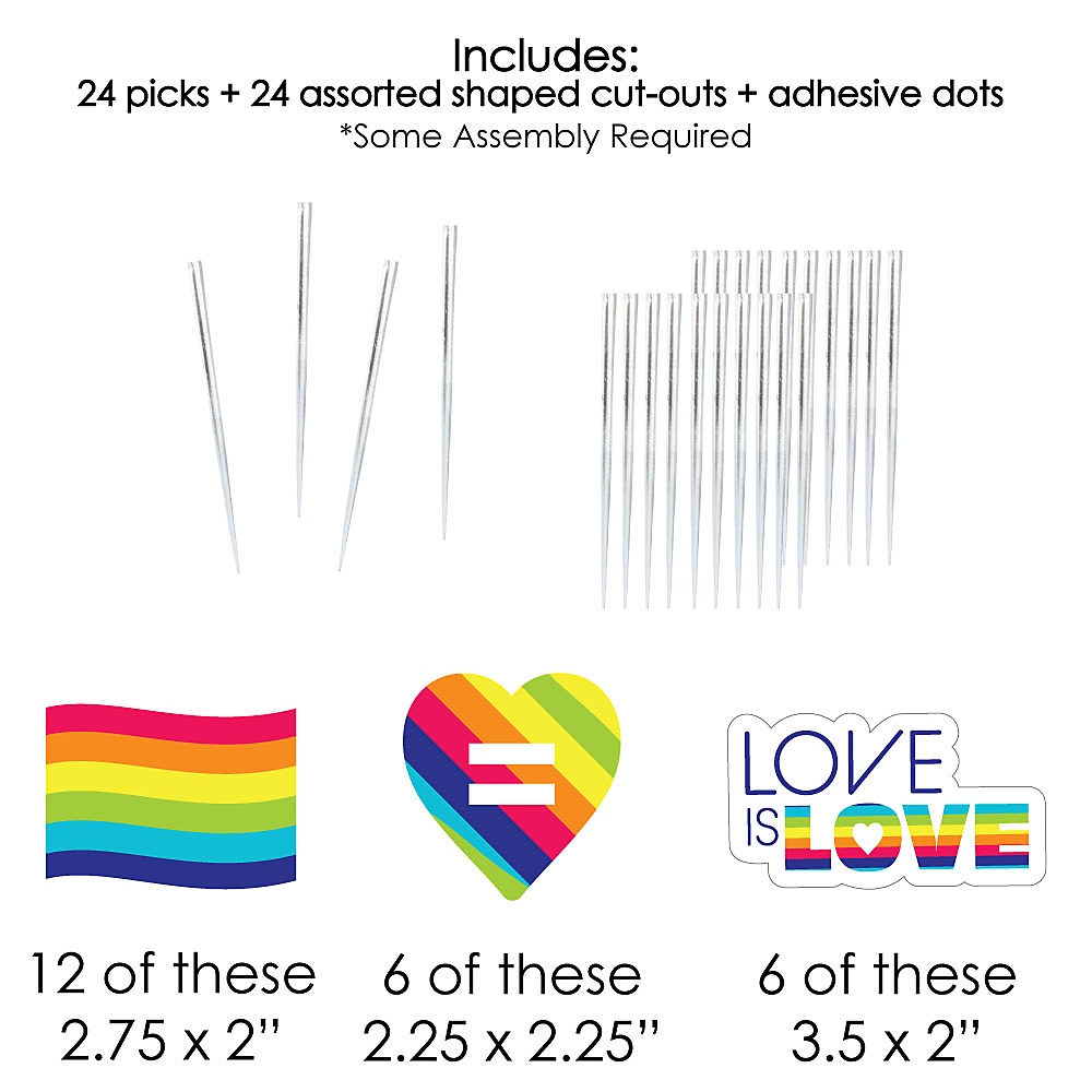25 Pride Flag Cupcake Toppers Cake Toppers & Picks Cake Toppers etna.com.pe