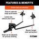 CURT 17000 Round Bar Weight Distribution Hitch, Up to 6K, 2-Inch Shank ...