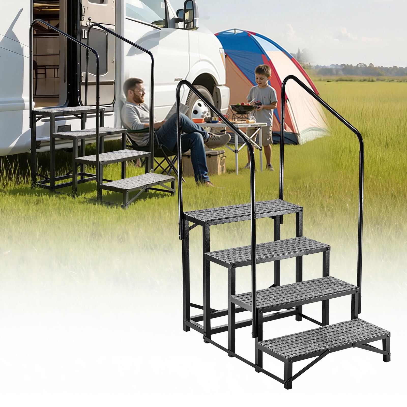 Click here for Vevor Rv Steps With Dual Handrails  4 Steps  660 L... prices