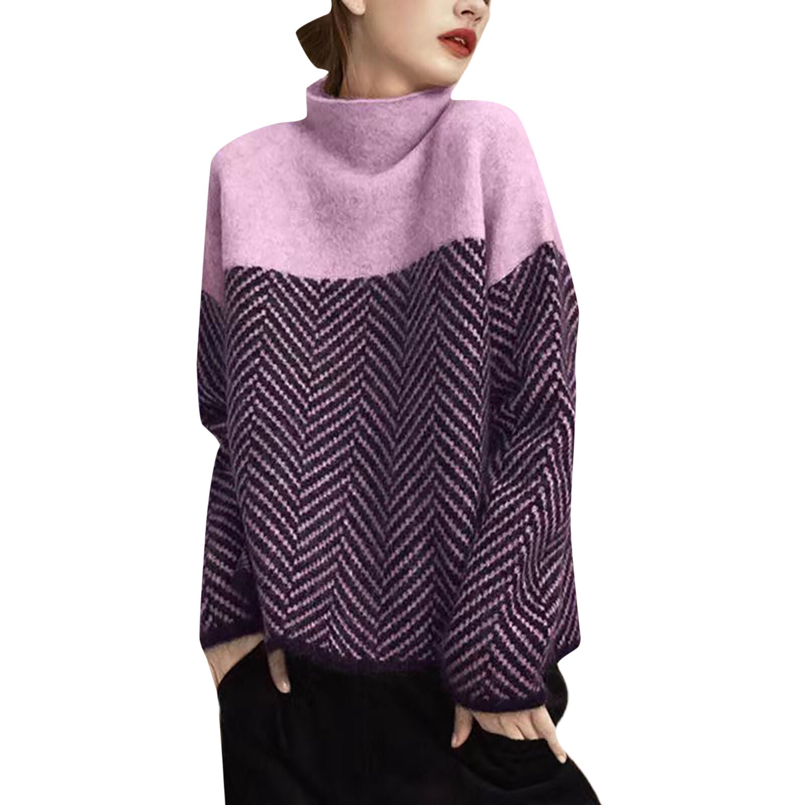 Click here for Gdreda Womens Stripe Color Block Long-Sleeve Crew... prices