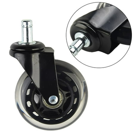 MYG Heavy Duty 3 Inch PU Insert Rod Caster Swivel Caster Trolley ...