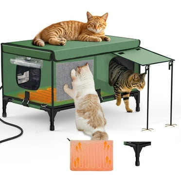 Clawsable Indestructible Heated Cat House for Outside Cats, Extremely ...