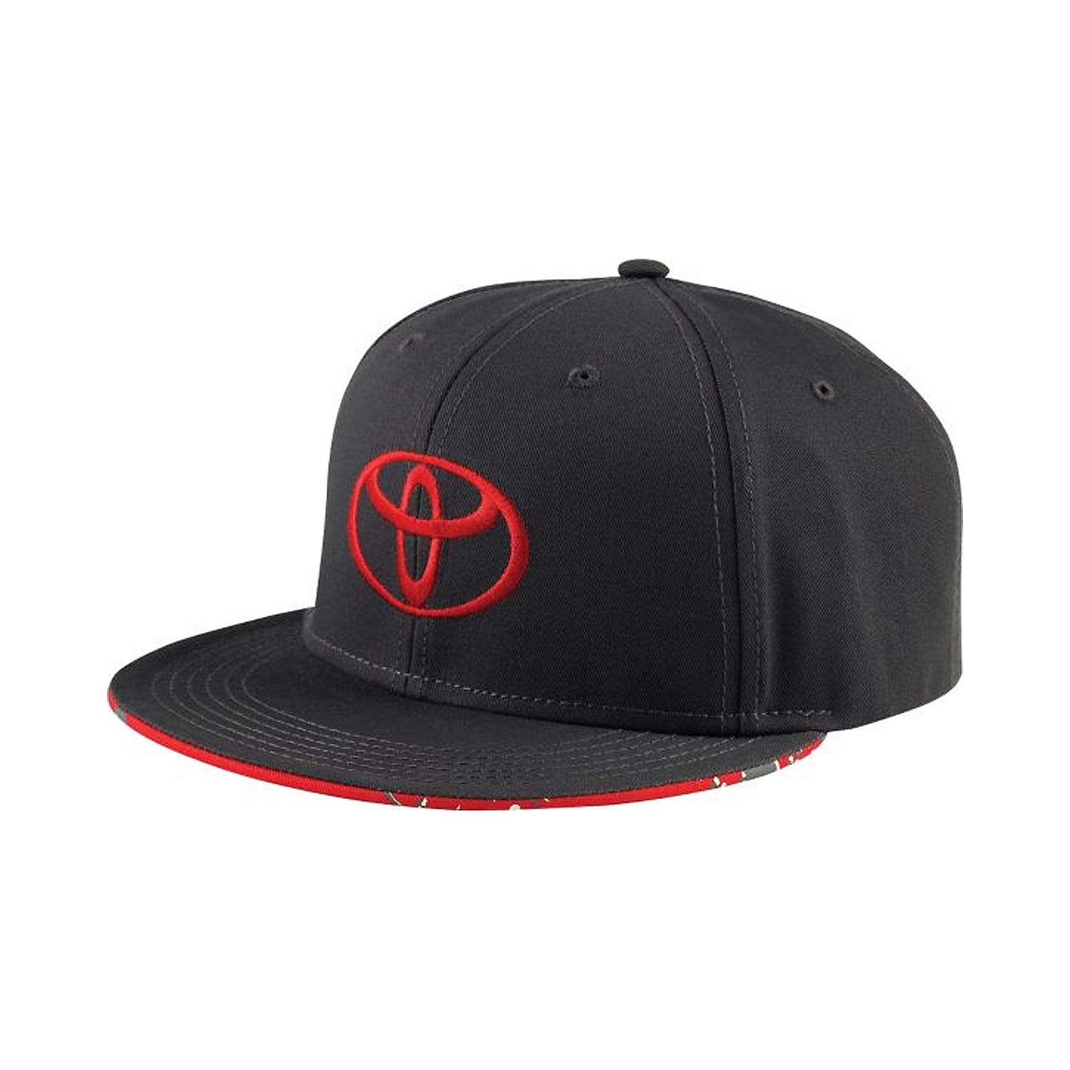 Toyota Red Logo Flat Bill Trackside Gray Baseball Cap - Walmart.com