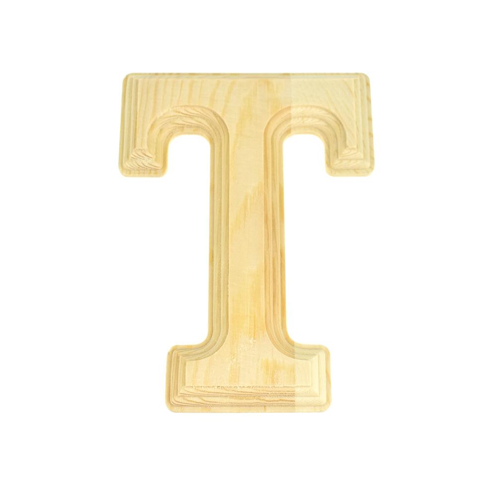 Pine Wood Beveled Wooden Letter T, Natural, 5-13/16-Inch - Walmart.com