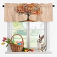 Kitchen Valances for Window, Fall Tree Orange Maple Leaves Light ...