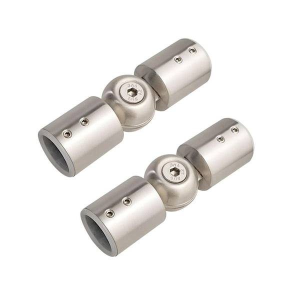 Tnarru 2x Curtain Rod Corner Connector Adjustable Angle for Bay Window ...