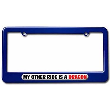 Powered By Dragons License Plate Tag Frame, Multiple Colors - Walmart.com