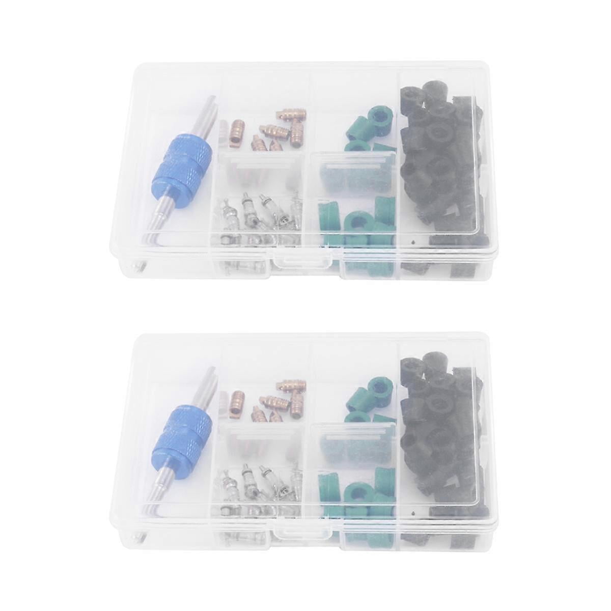 2set A/C Air Conditioning Valve Core R12 R134A Refrigeration Valve Core ...
