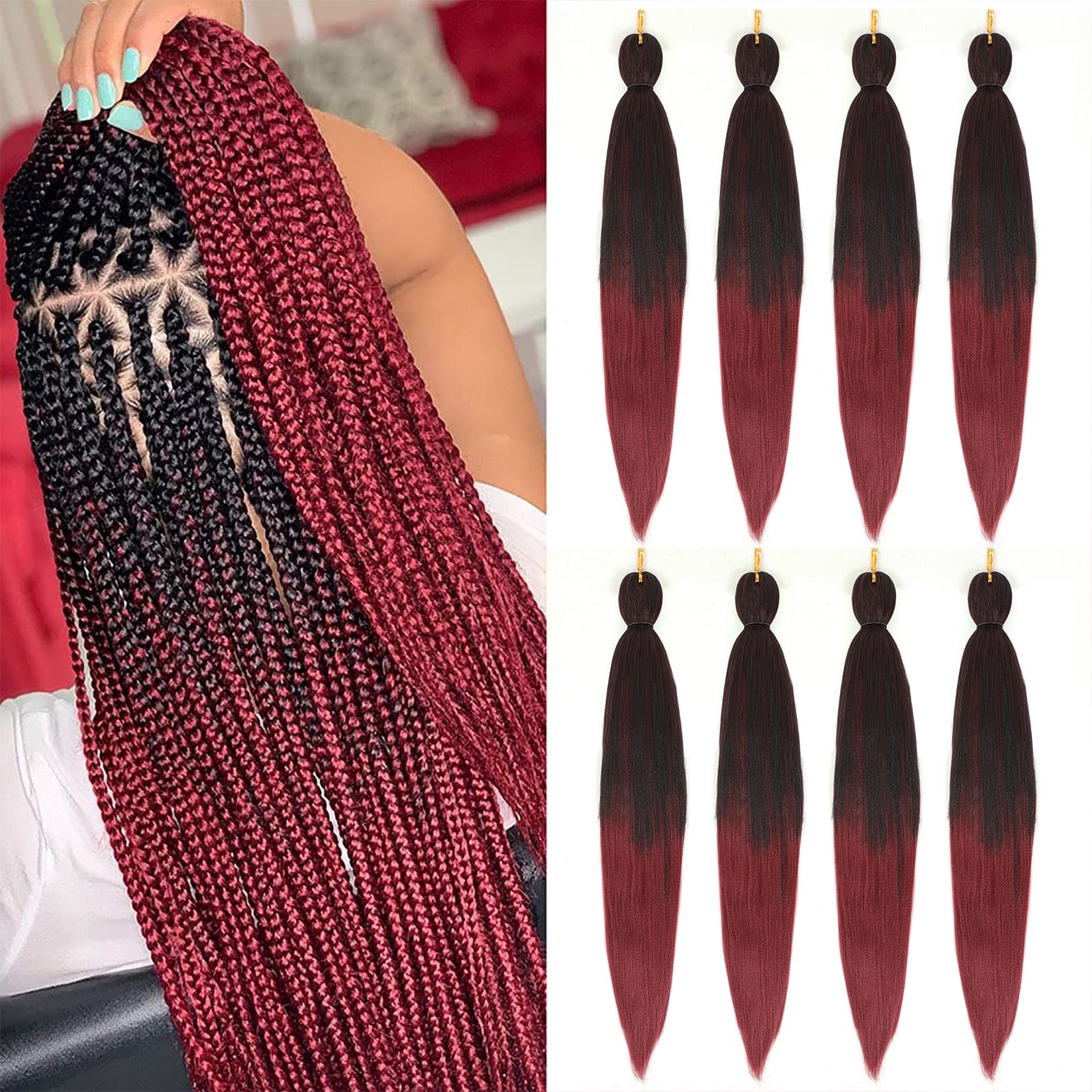 Products for Natural Braiding Hair Pre Stretched Box Braid Crochet Hair ...