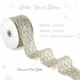AUQ 2026 New 1 Roll 2.5 Inch Glitter Diamond Mesh Wired Ribbon for ...