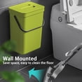 12L/3.2GAL Green Mountable Indoor Waste Bucket for Cupboard, Bathroom ...