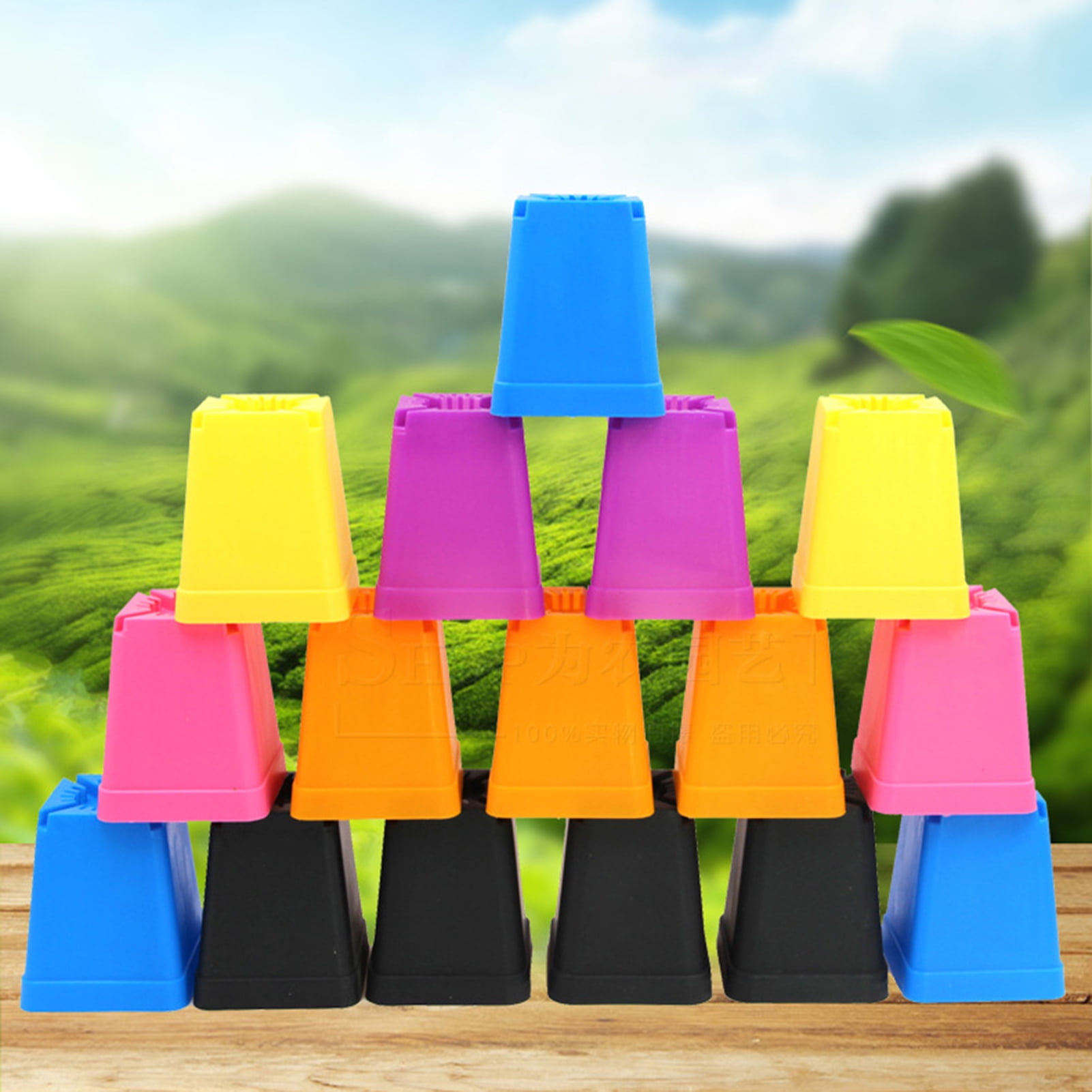 Dream Lifestyle 10Pcs Plastic Small Plant Pots,Square Plastic Nursery ...