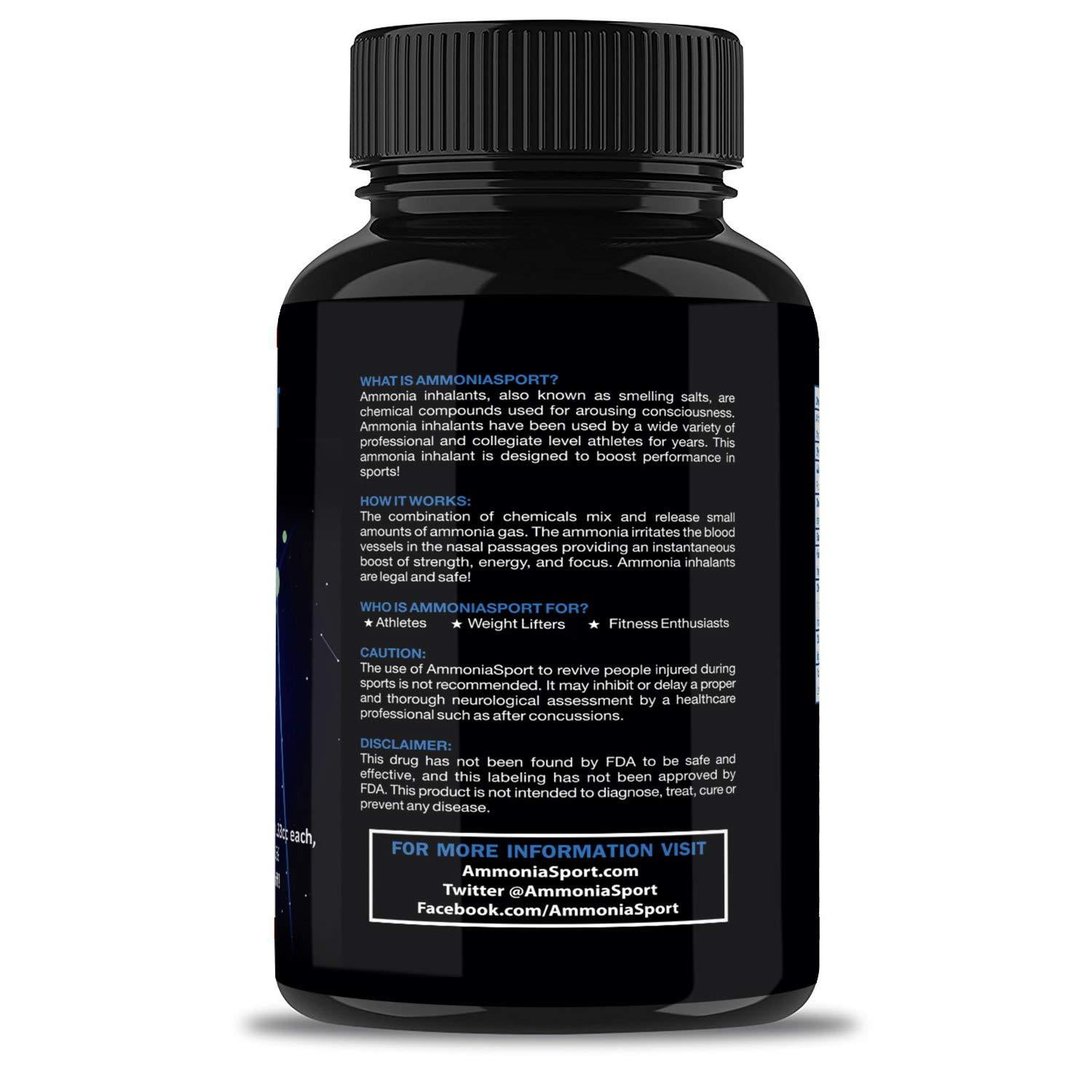 Buy AmmoniaSport Athletic Smelling Salts - Ampules (25) Ammonia Inhalant - Smelling Salts ...