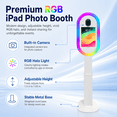 Portable iPad Photo Booth with RGB Ring Light, Height Adjustable Selfie ...