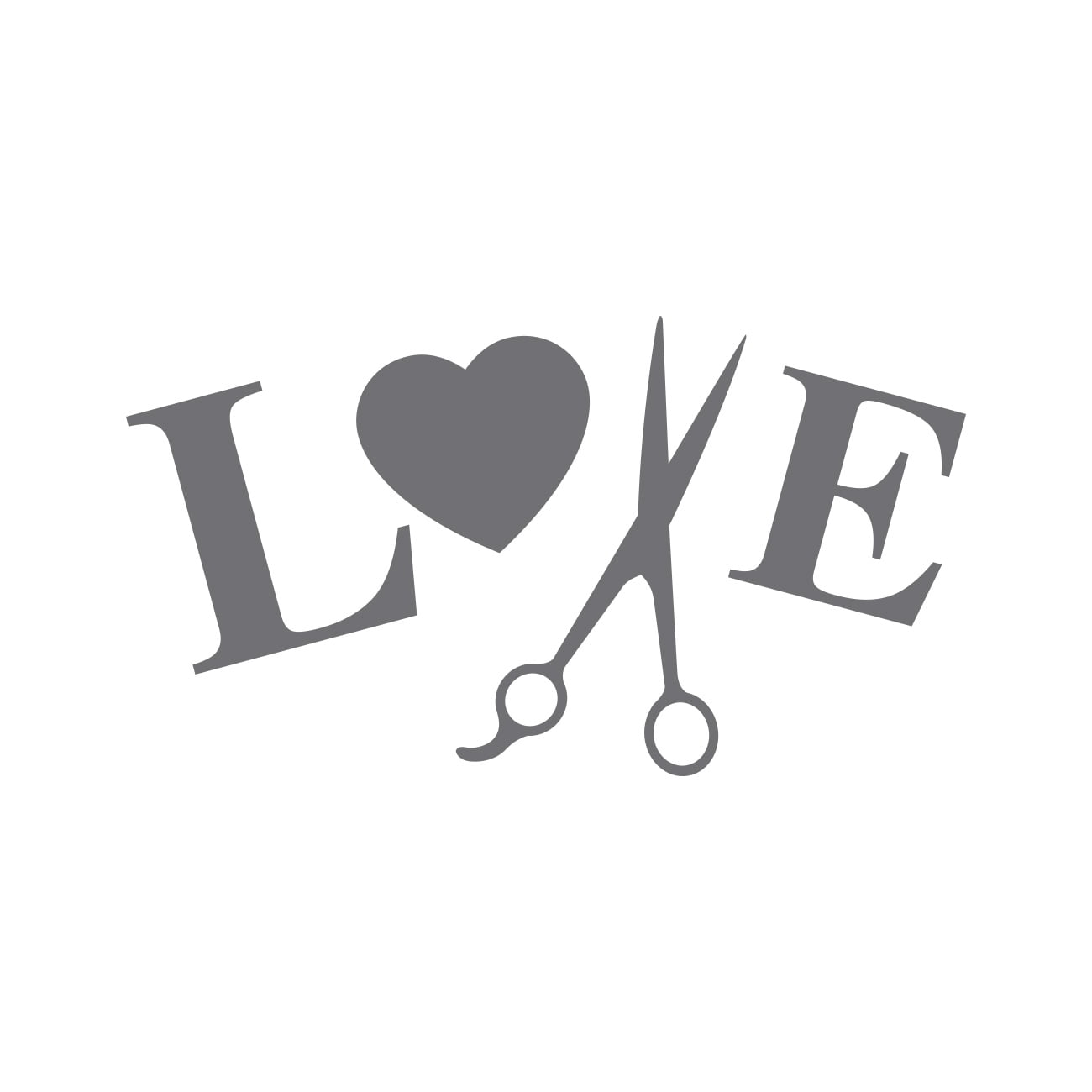 Hair Stylist Love Heart Sticker Decal Die Cut - Self Adhesive Vinyl ...