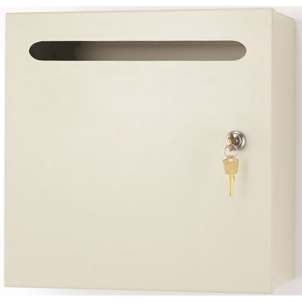 Charnstrom Stainless Steel Wall Mounted Document Drop Box in Putty ...