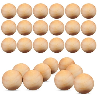 KOHAND 25 Pack 2 inch Round Wooden Balls, Natural Small Wood Craft ...