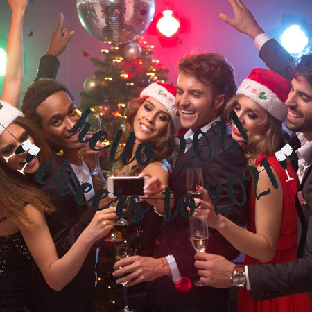 Hello 2021 Cheers to 2021 Banner Black Glitter - New Years Eve Party ...