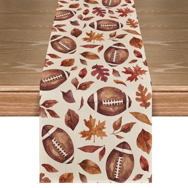 Smile Orange Pumpkins Fall Maple Leaves Fall Table Runner, Seasonal ...