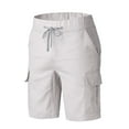 Wanyng Pants For Men Male Summer Casual Slim Solid Cargo Pant
