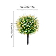 Artificial Camellia Flower Ball Topiary, Faux Flower Garden Stake with ...