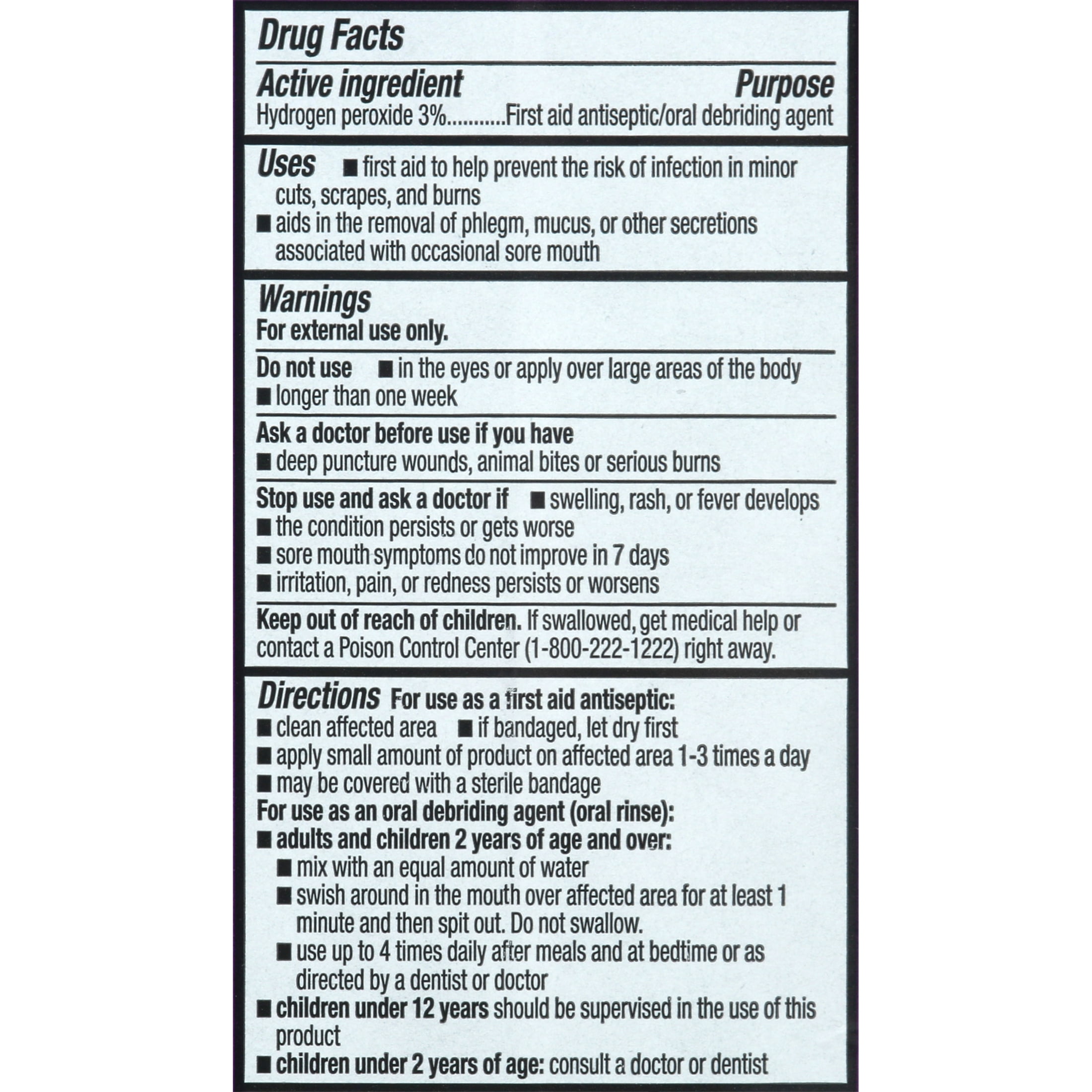 Buy Equate 3% Hydrogen Peroxide Liquid Antiseptic, 32 fl oz, 4 Pack ...