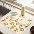Dish Drying Mat for Kitchen Counter 16x18 Playing Guitar with Dog ...