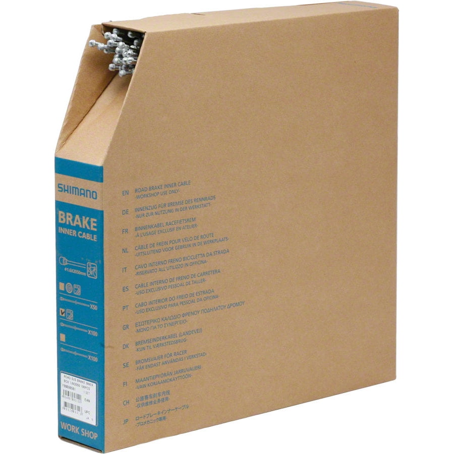 Shimano Stainless Road Brake Cable 1.6x2050mm Box/100 - Walmart.com