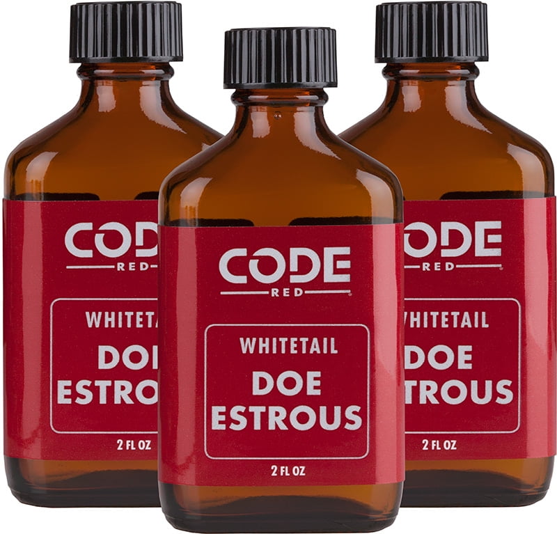 Code Blue Code Red Whitetail Doe Estrous; 2 oz. Bottles; 3-pack