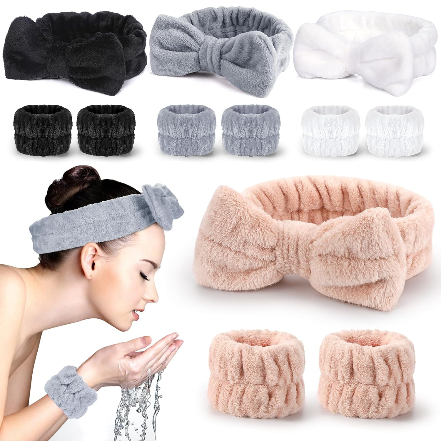 Click here for G Need 12pcs Face Washing Headband Wristband Set W... prices