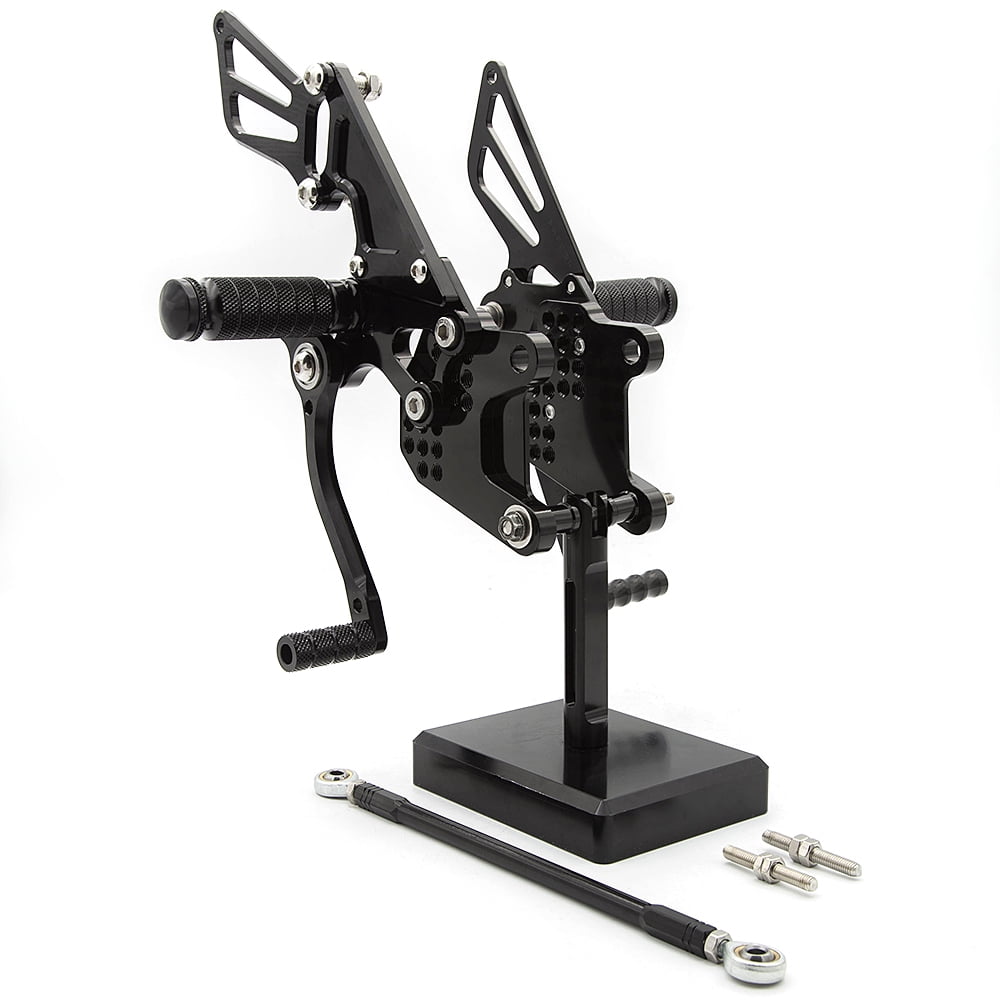 FXCNC CNC Billet Motorcycle Rearset Foot Pegs Rear Set Footrests Fully ...