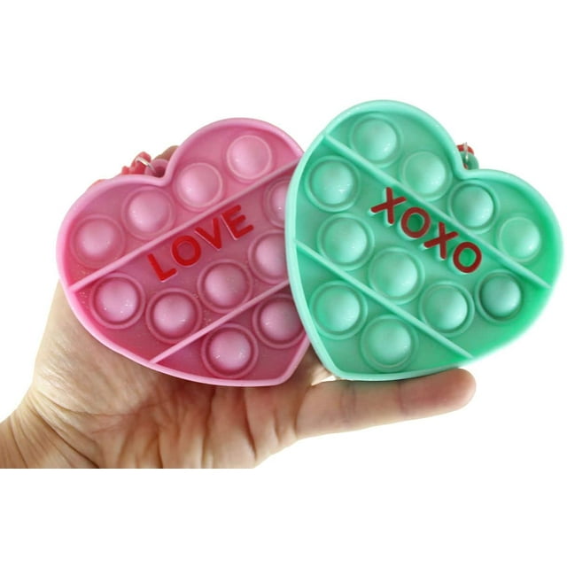 Set of 2 Conversation Heart Valentines Day Bubble Popper Fidget Toy ...