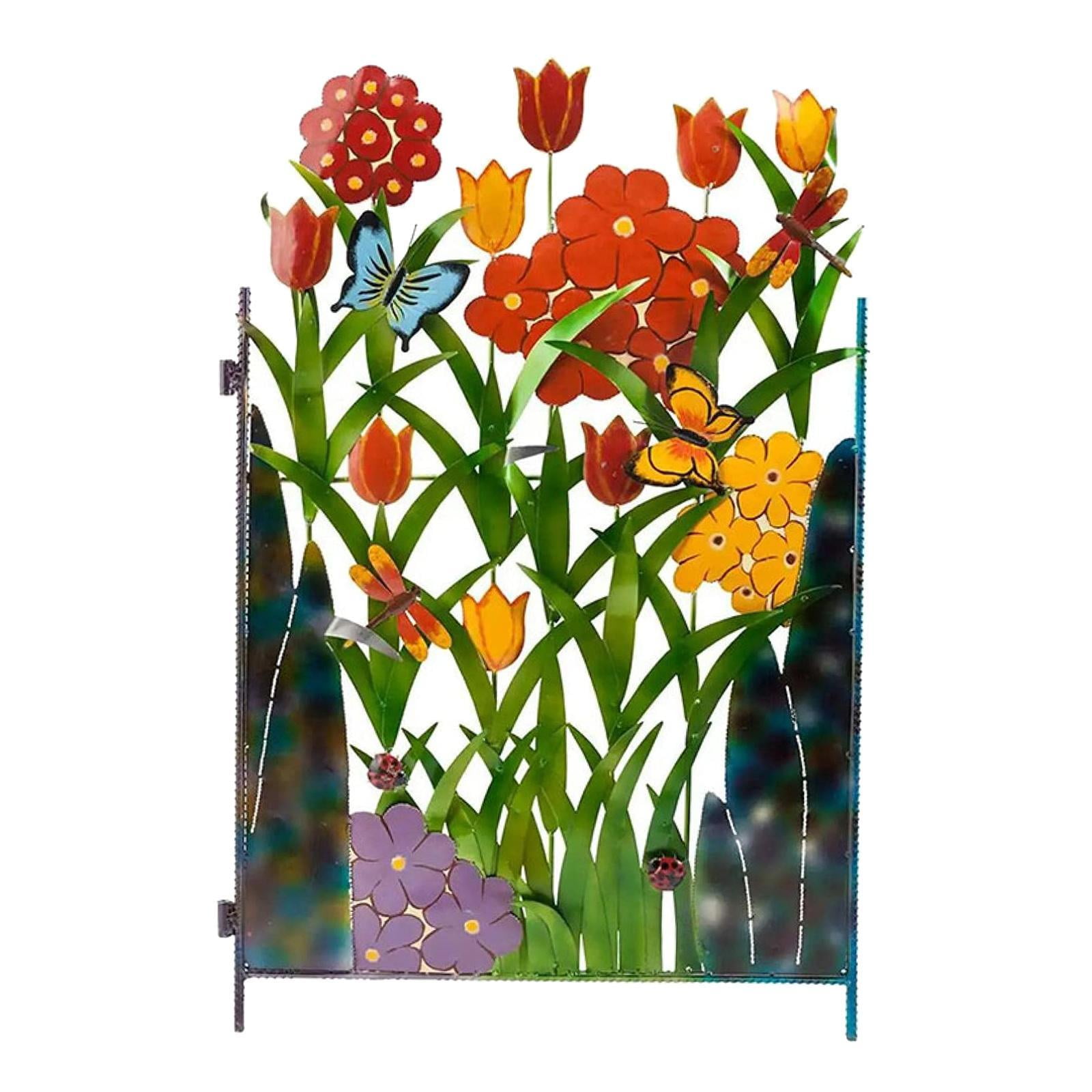 Click here for Bunblic Flowers Fencing Panel With Leaves Butterfl... prices