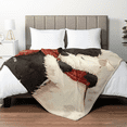 1pc Two Dogs with Heart HD Printed Blanket. Soft and Warm Flannel ...